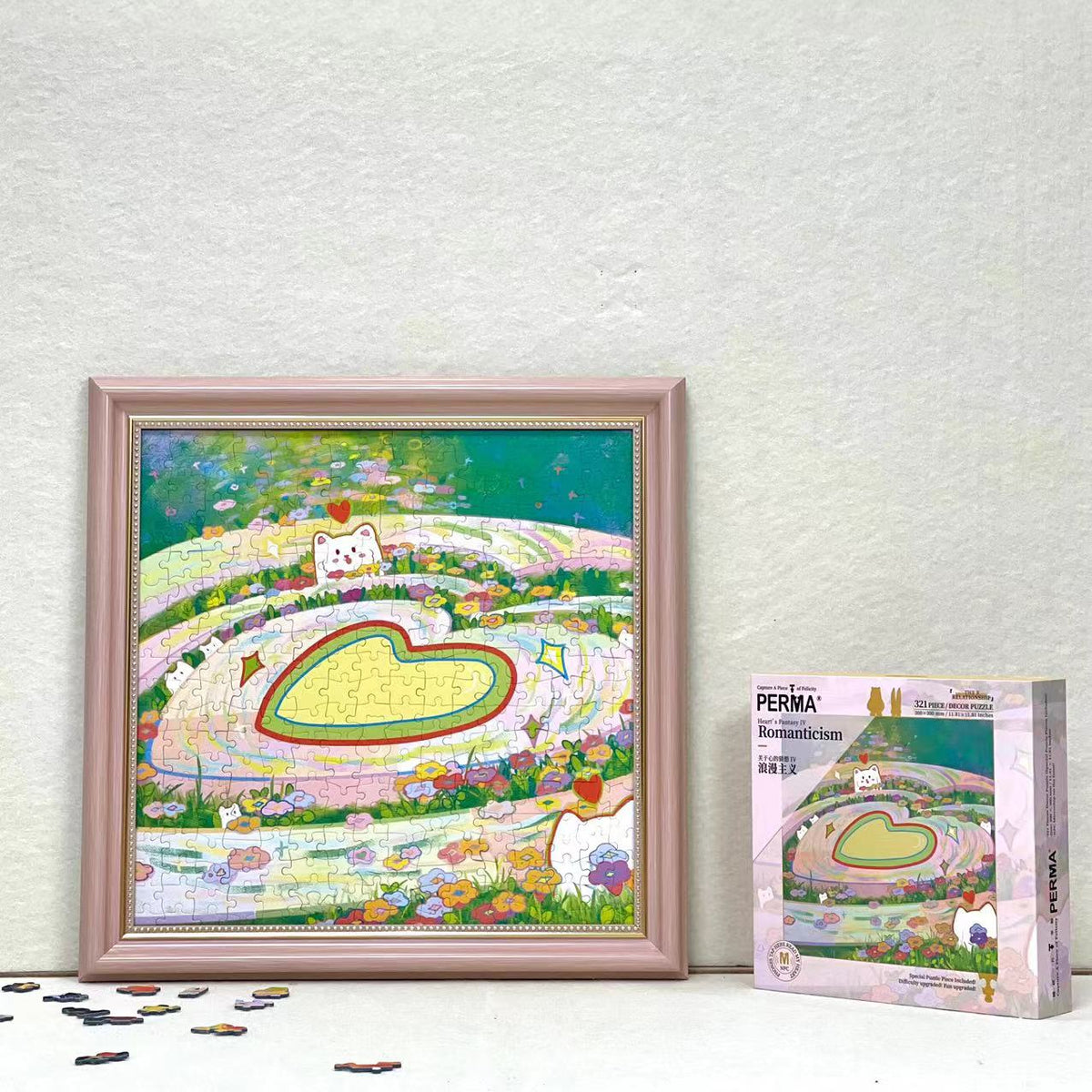 Glitter Effect Puzzle PERMA 321 PCS Special Shaped Piece Decor Puzzle ...